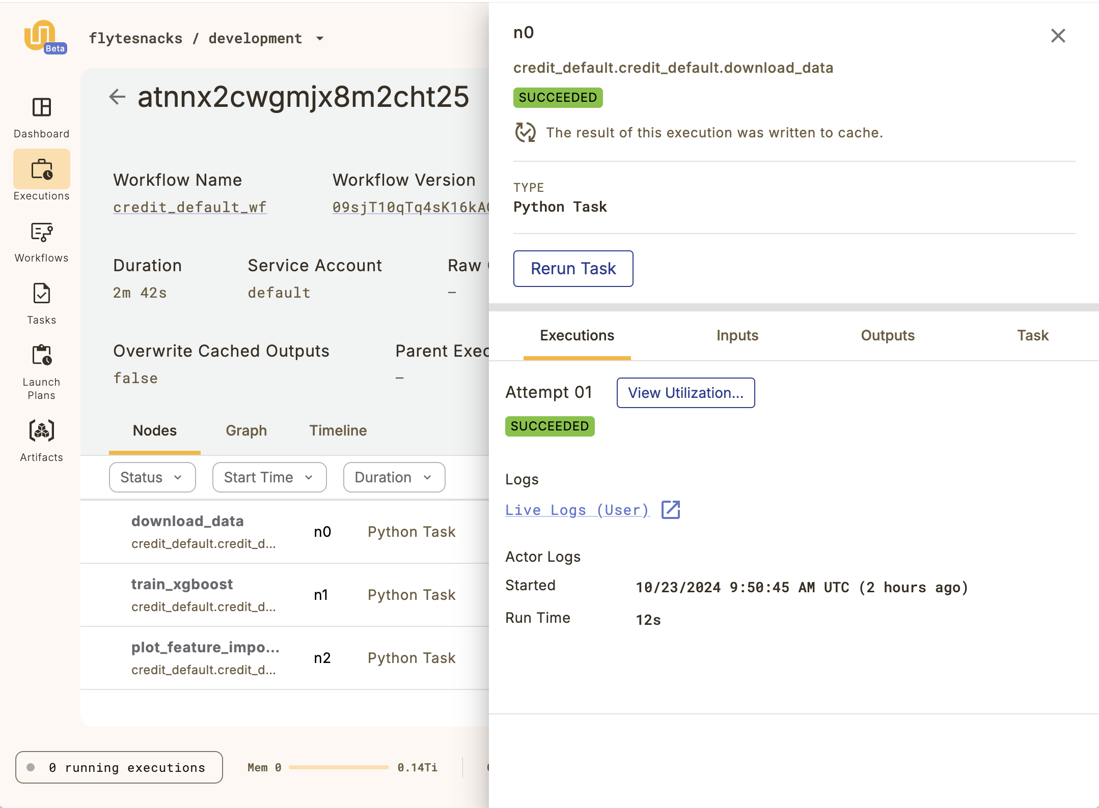 Viewing workflow executions | Union.ai Docs